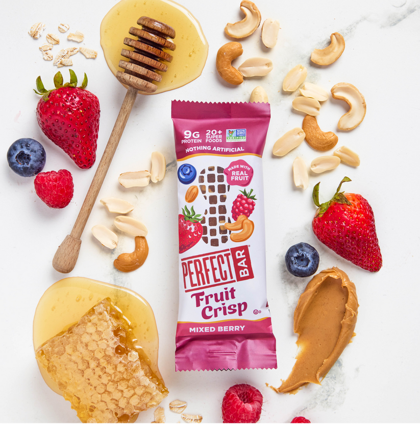 Crispy Peanut Butter and Berry Layers Perfect Bar – Perfect Snacks